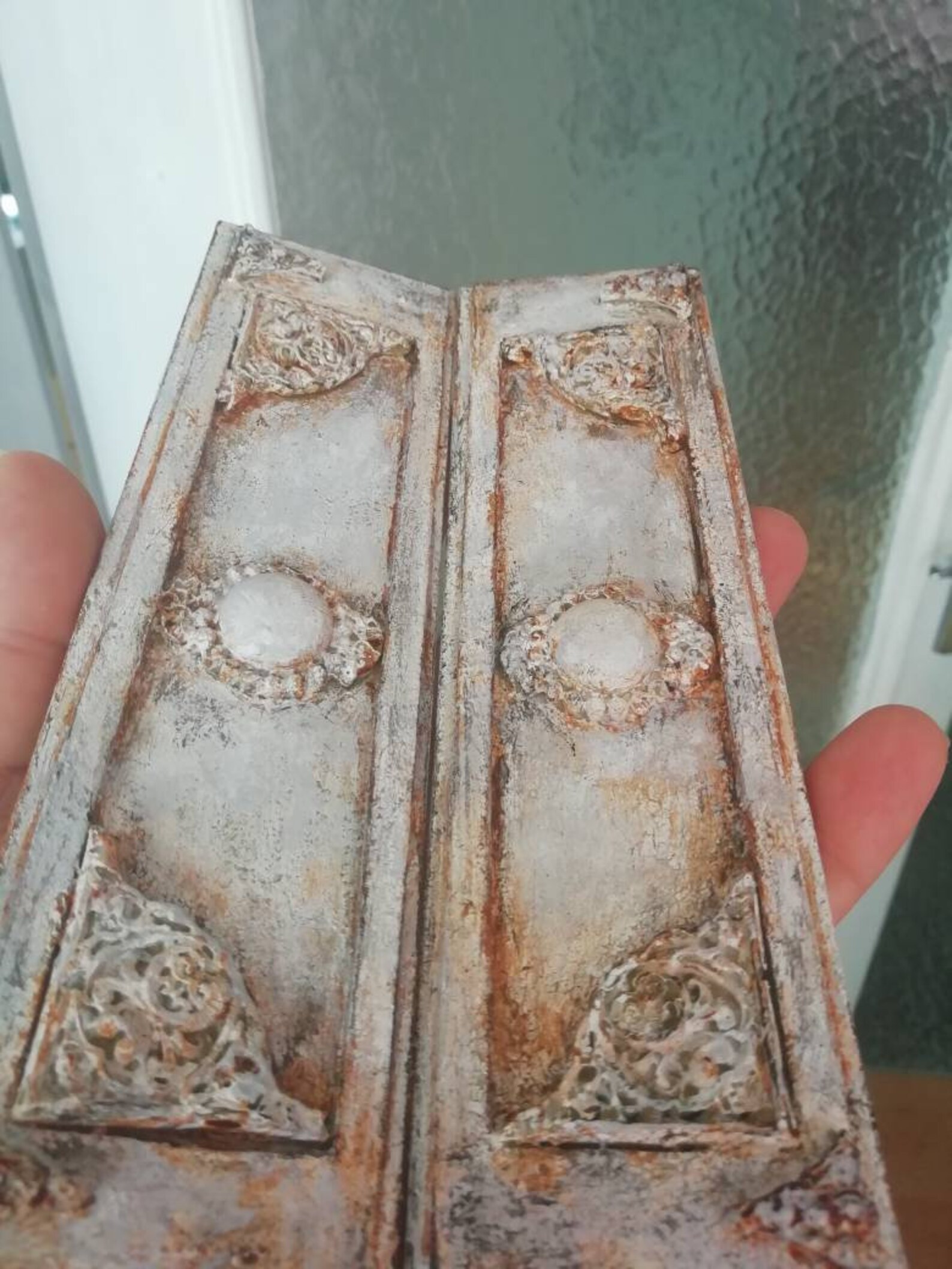 Set of Two Wooden Miniature Doors With Ornaments 1:12 Scale - Etsy