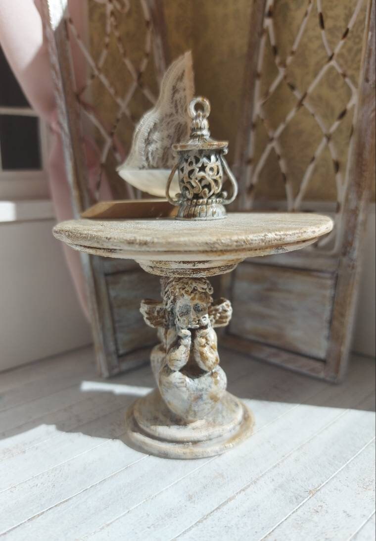 Miniature Antique Angel Coffee Table One Inch Scale Vintage | Etsy