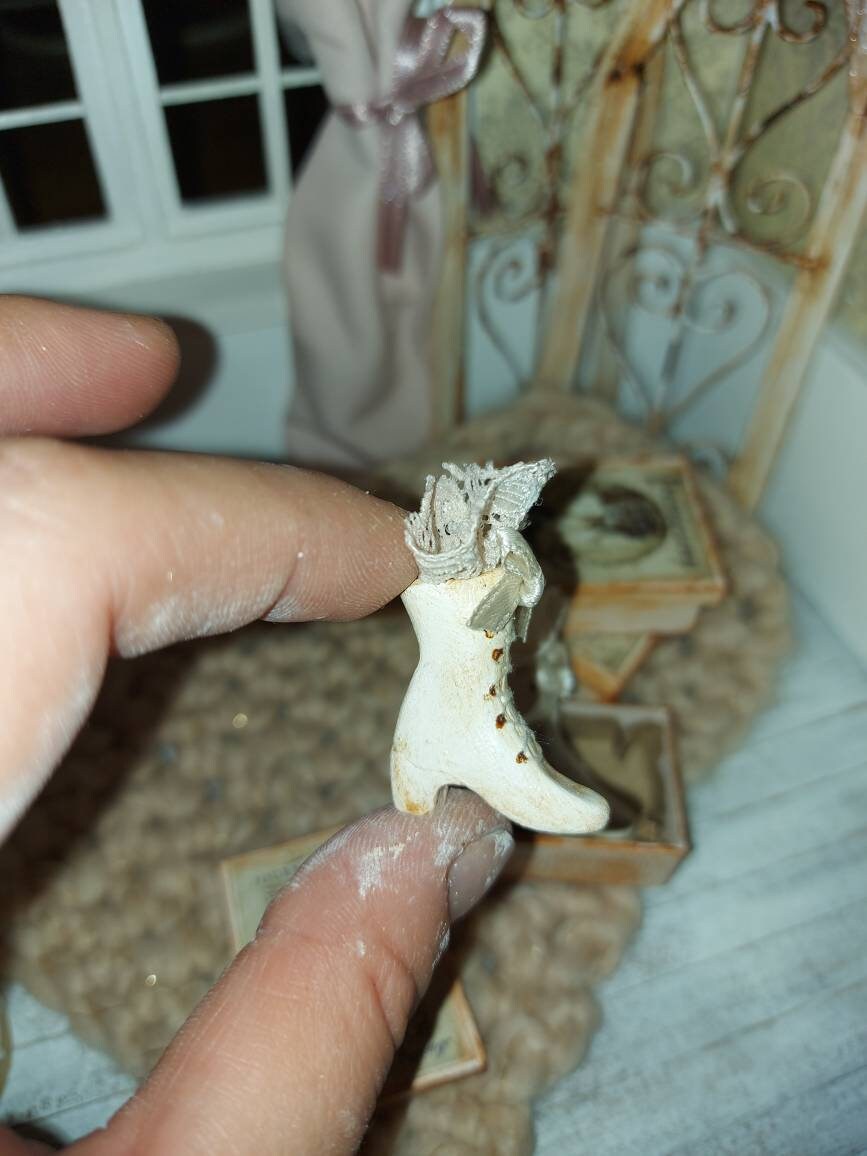 Victorian Shoes Dollhouse Vintage Boots One Inch Scale 1:12 - Etsy