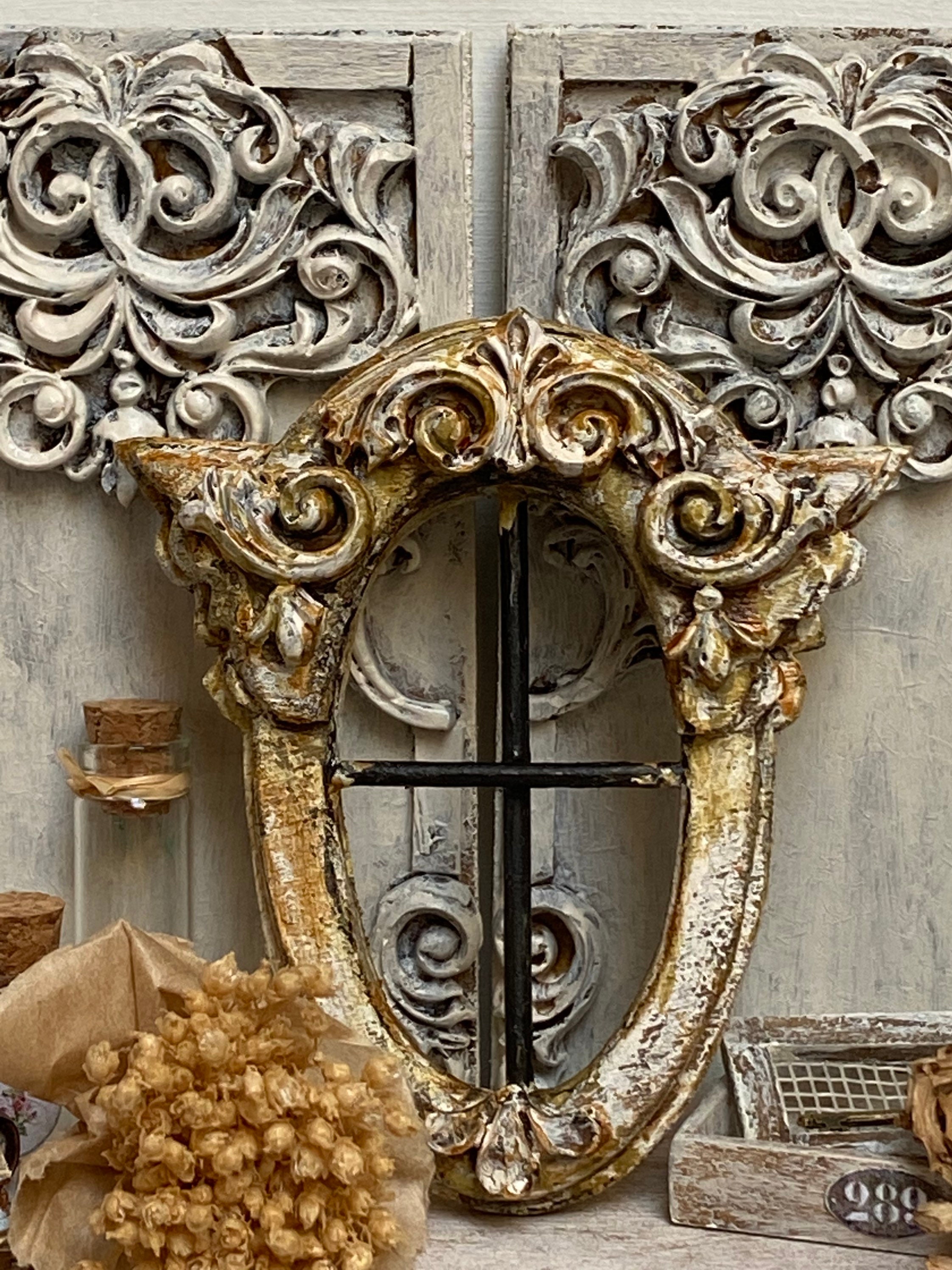 Miniature window French bulleyes window /Broqante/Antique/one | Etsy