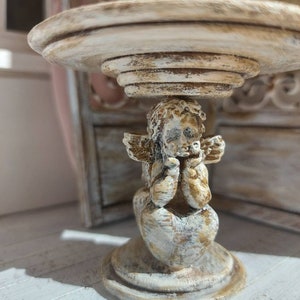 Miniature Antique Angel Coffee Table, One Inch Scale, Vintage Dollhouse ...
