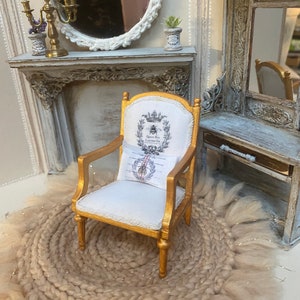 Miniature Armchair/wooden Chair/one Inch Scale - Etsy