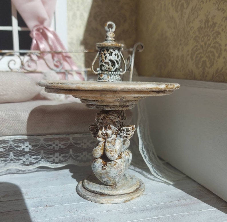 Miniature Antique Angel Coffee Table One Inch Scale Vintage - Etsy