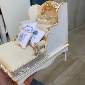 DOLLHOUSE Miniature Antique Baroque Wooden Canabe,scale Miniature ...