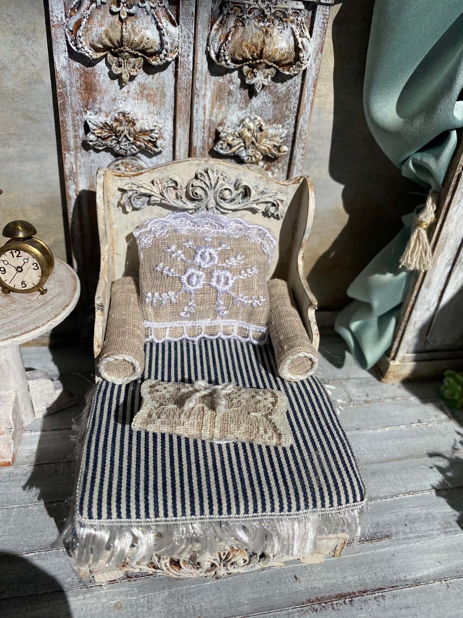 Miniature Antique Baroque Wooden Canabe One Inch Scale - Etsy