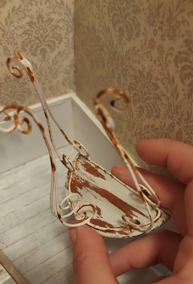 Miniature Wrought Iron Baroque Console Table Wire Antique - Etsy