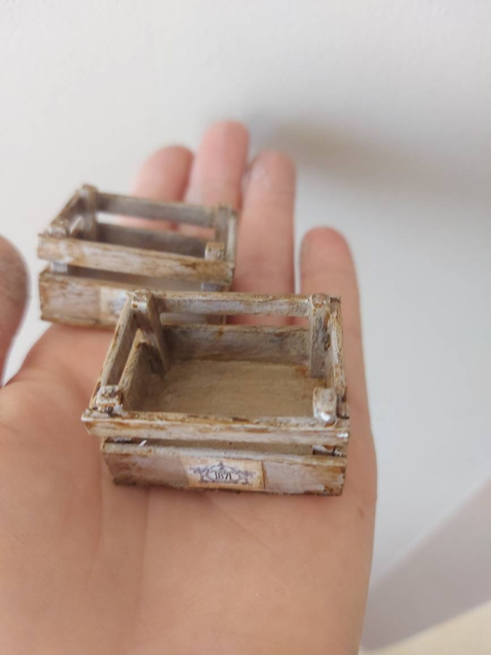 Miniature Crates Dollhouse Decoration 1:12 Vintage - Etsy