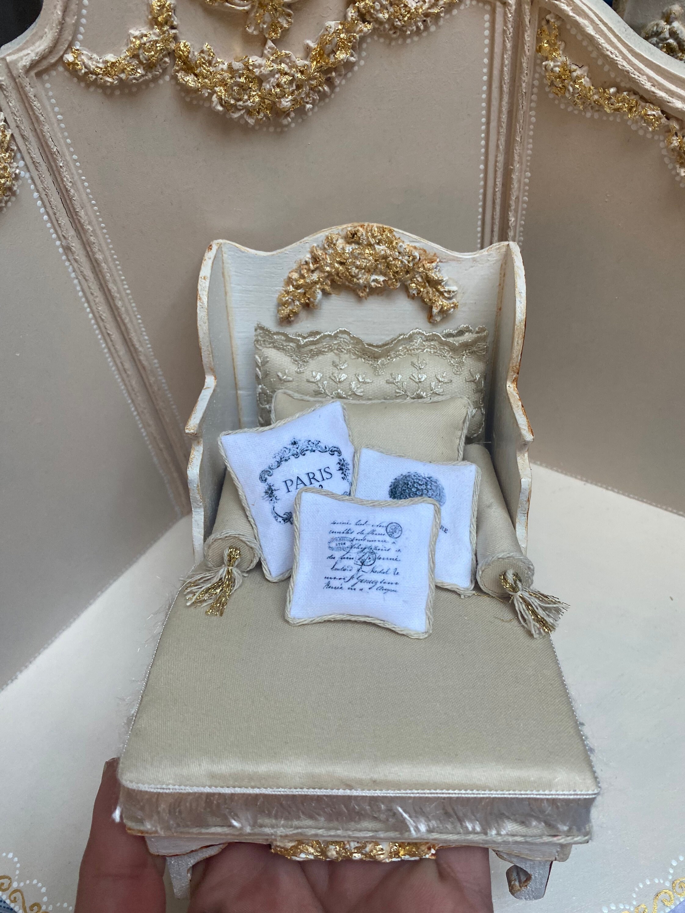 Miniature Antique Baroque Wooden Canabescale Miniature French - Etsy