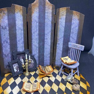 Miniature Gothic Diorama/display/miniature Gothic Dollhouse/one Inch ...