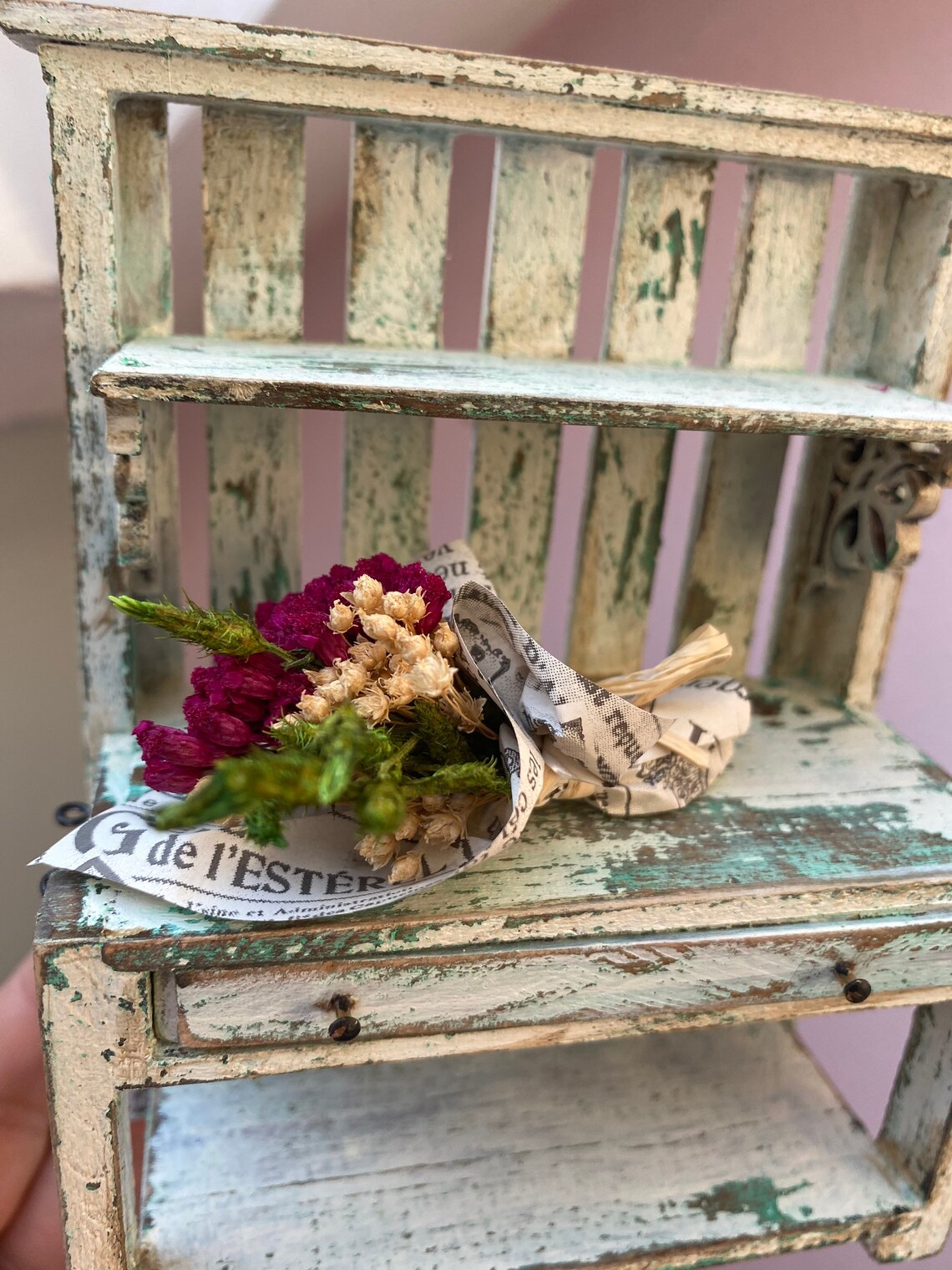 Miniature Garden Bench One Inch Scale Made of Wood Vintage - Etsy