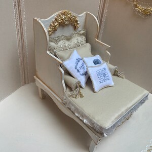 DOLLHOUSE Miniature Antique Baroque Wooden Canabe,scale Miniature ...