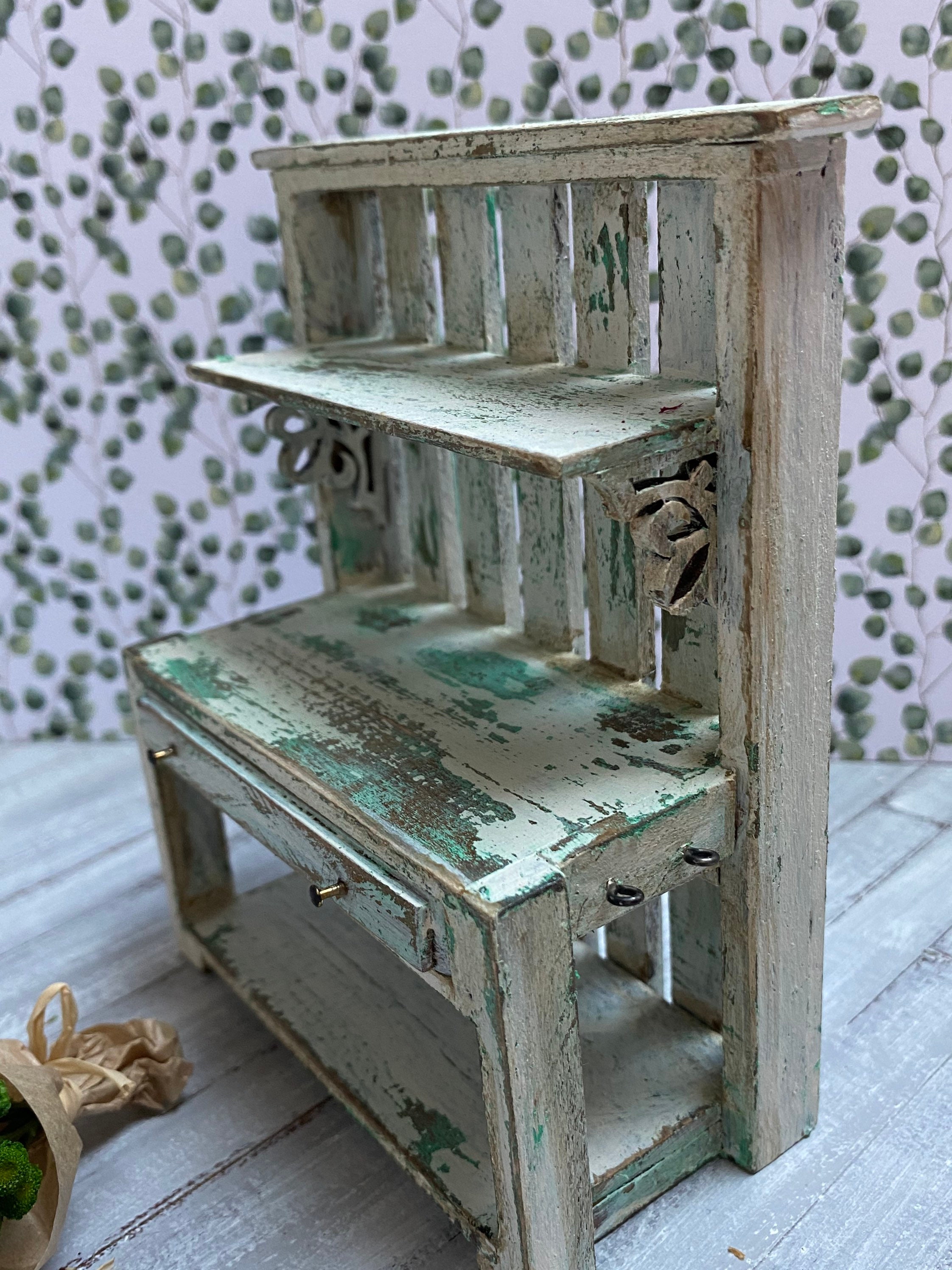 Miniature Garden Bench One Inch Scale Made of Wood Vintage - Etsy