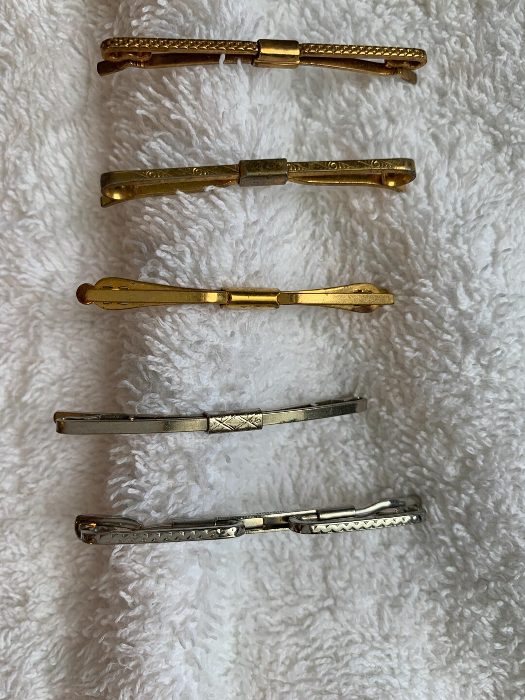 Set of Five Various Tie Clips. Vintage - Etsy