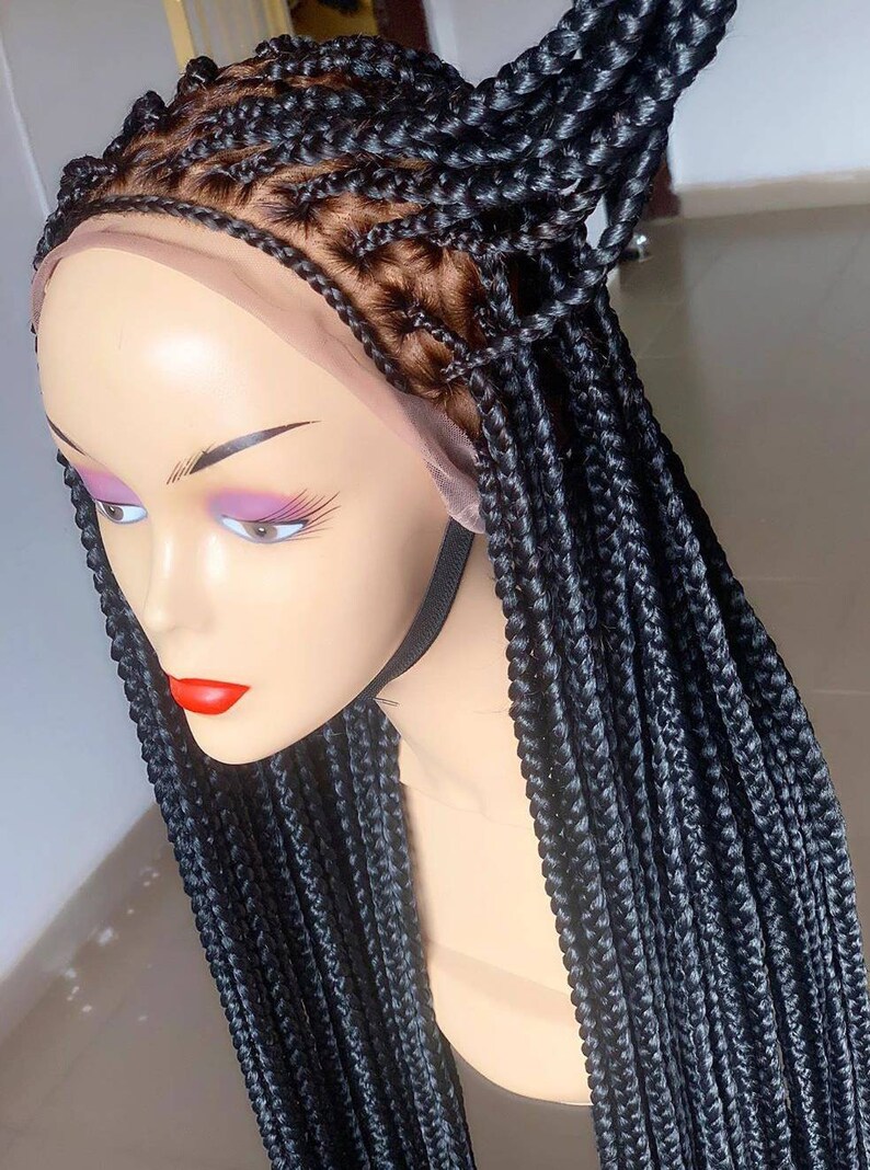 Knotless Full Lace Braided Wig Knotless Box Braid Wig Knotless Etsy