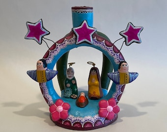 Mexico Clay Nativity - Etsy