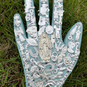 HEALING HAND With MILAGROS, Hamsa Hand, Ex-voto Hand, Hand With Charms ...