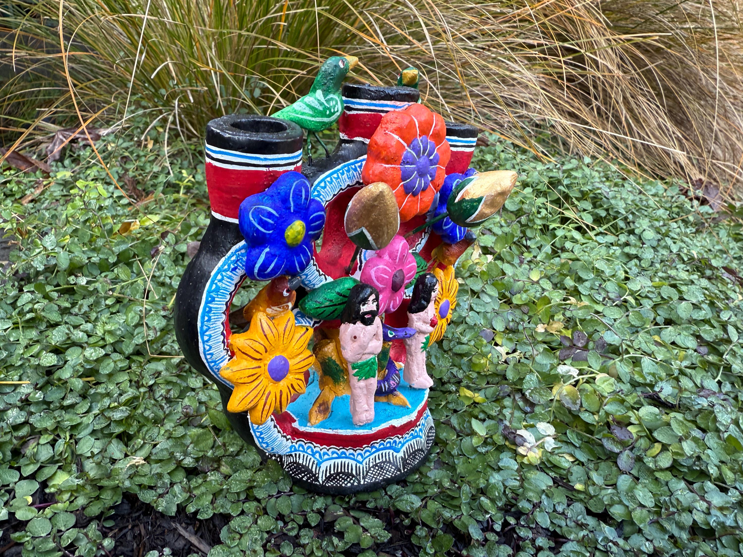TREE of LIFE Candelabra, Clay, Mexican Tree of Life, Mexican Pottery ...