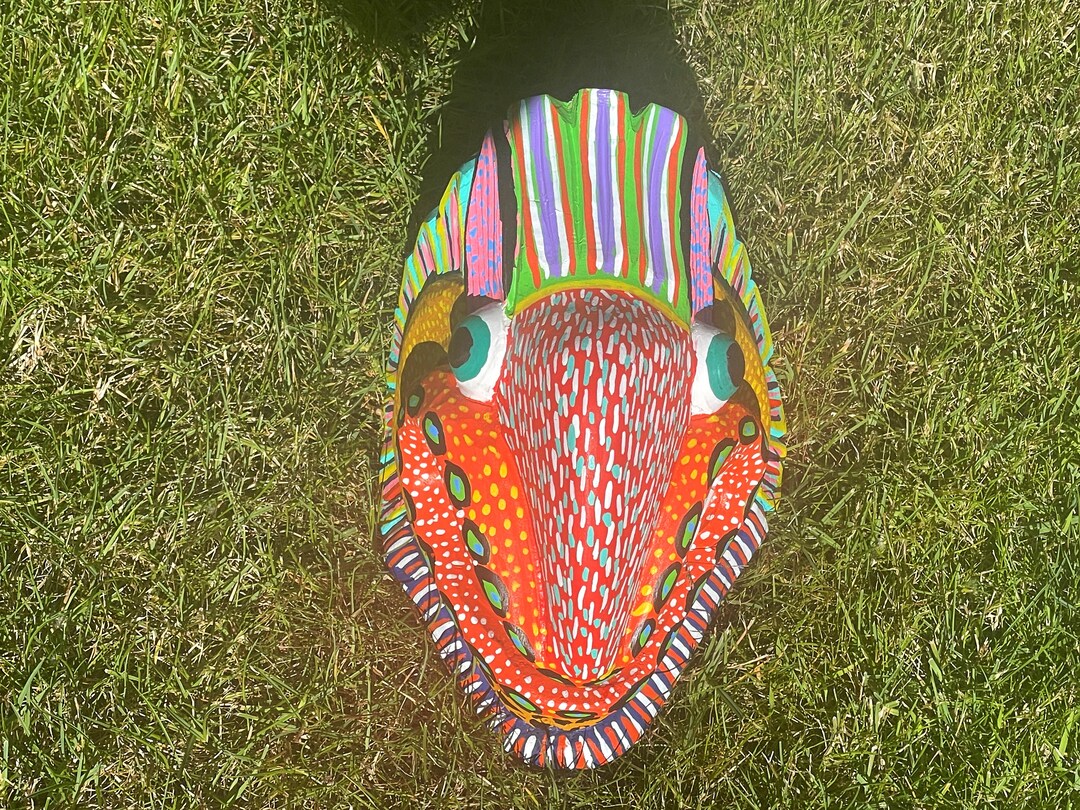 Ocumicho Wooden Mask, Medium, Mexican Folk Art, Ocumicho Folk Art ...