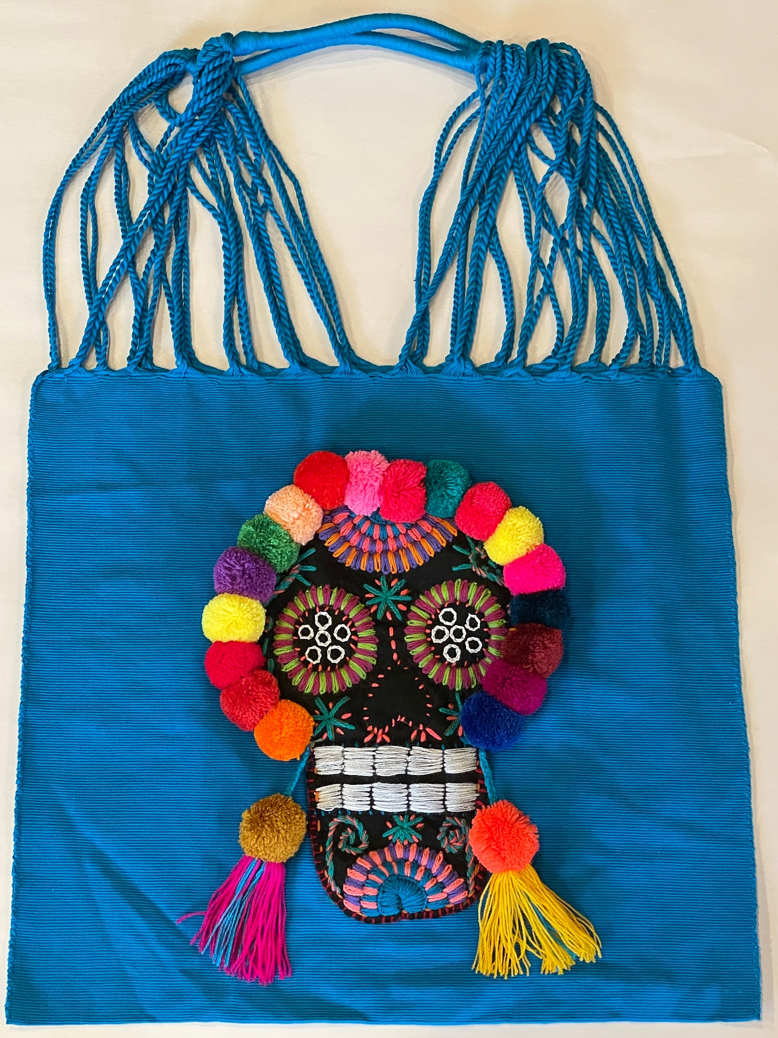 Mexican Loom WOVEN CATRINA TOTE, Day of the Dead Tote, Dia De Los ...