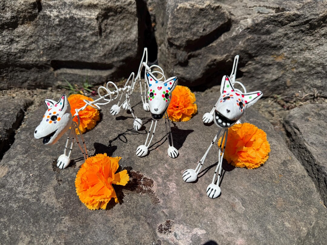 Handmade Calavera Dog Sculpture: Dia De Los Muertos Altar Decor - Etsy