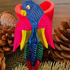 Bird Ornament, Tin Parrot Ornament, Mexican Tin Parrot Ornament ...