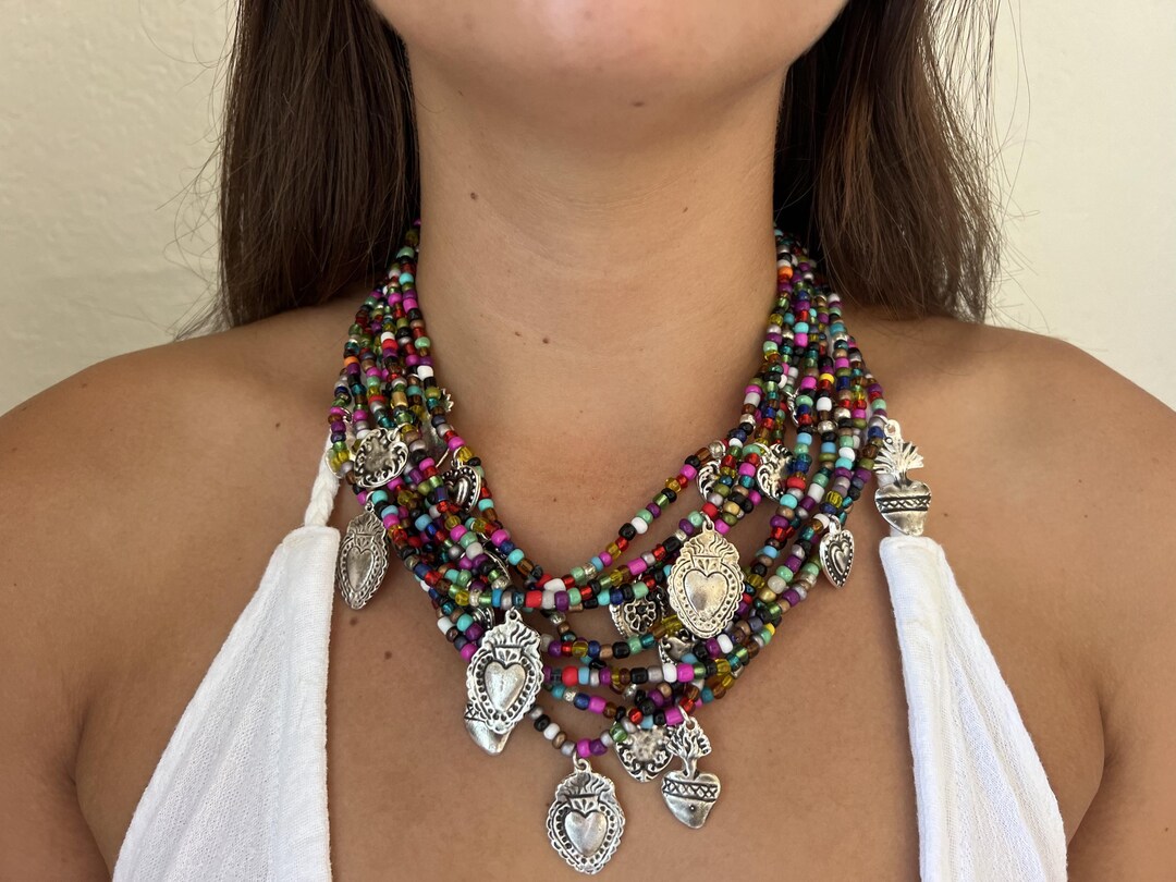 Mexican Jewelry, Mexican Costume Jewelry, Sacred Heart Jewelry, Mexican ...