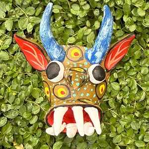 Small devil Masks From Michoacan, Mexican Folk Art, Ocumicho Folk Art ...