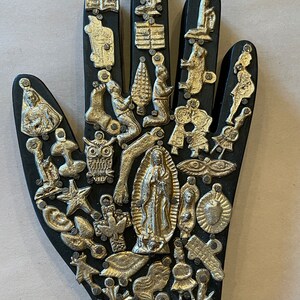 HEALING HAND With MILAGROS, Hamsa Hand, Ex-voto Hand, Hand With Charms ...