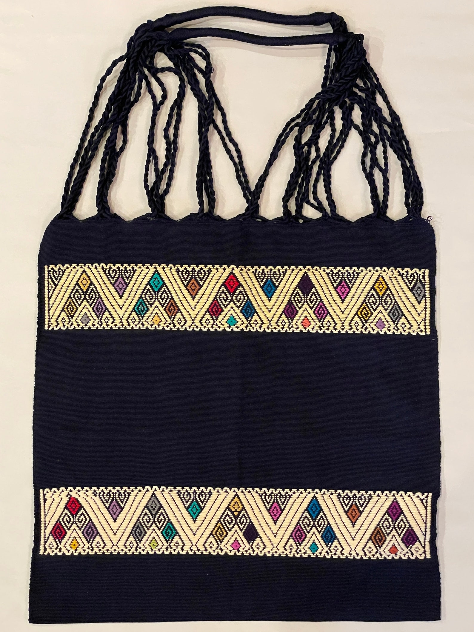 Mexican Loom WOVEN TOTE Traditional Designs Hammock Market - Etsy