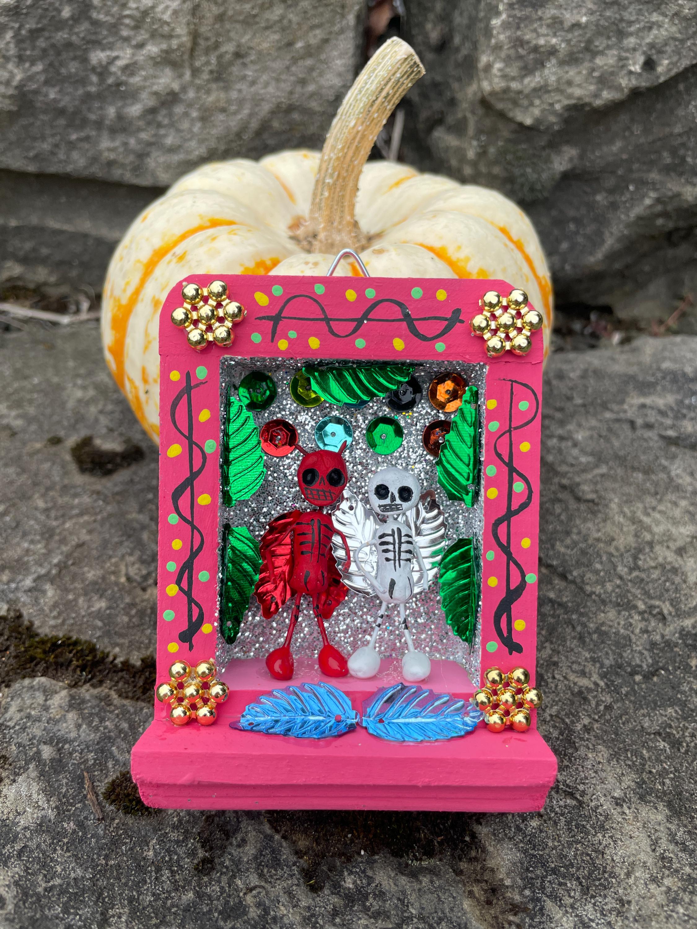 Angel/devil Nicho, Small, Wooden, Mexico Kitschy Art, Mexican Nicho ...