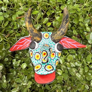 Small "devil" Masks From Michoacan, Mexican Folk Art, Ocumicho Folk Art ...