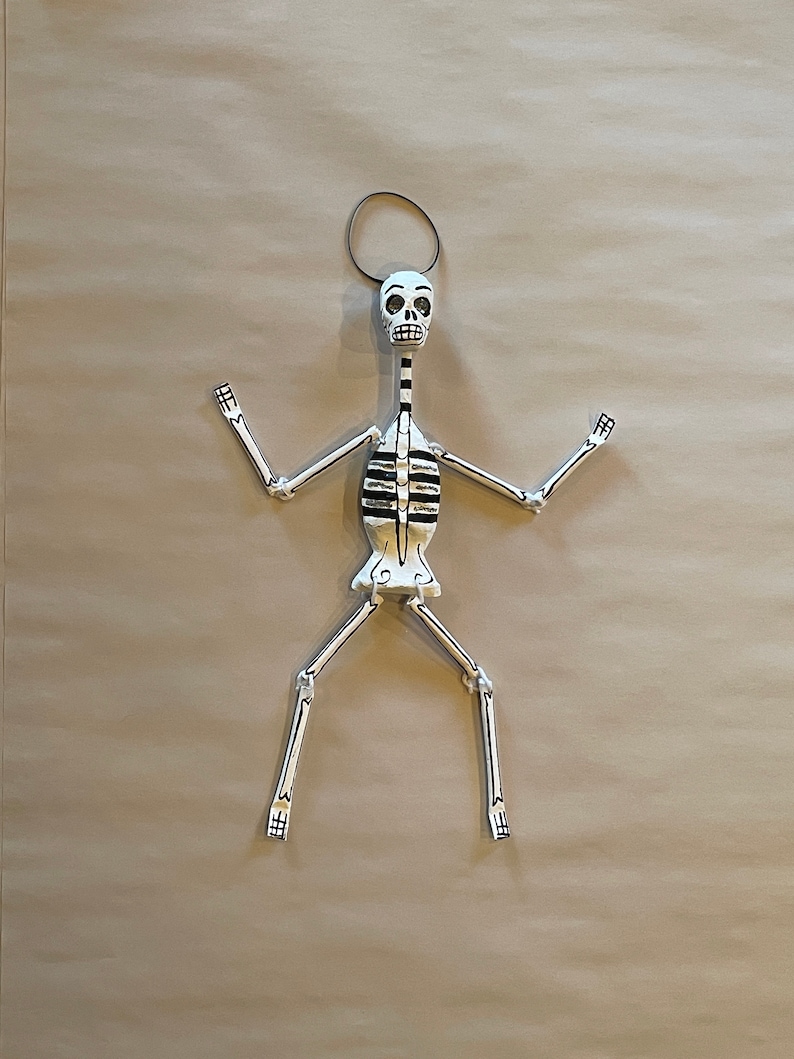 DANGLY Paper Mache SKELETON, Day of the Dead Calavera, Dia De Los ...