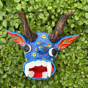 Small devil Masks From Michoacan, Mexican Folk Art, Ocumicho Folk Art ...