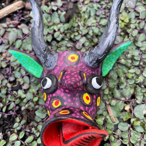Small devil Masks From Michoacan, Mexican Folk Art, Ocumicho Folk Art ...