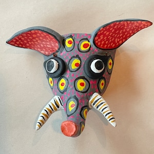 Small devil Masks From Michoacan, Mexican Folk Art, Ocumicho Folk Art ...