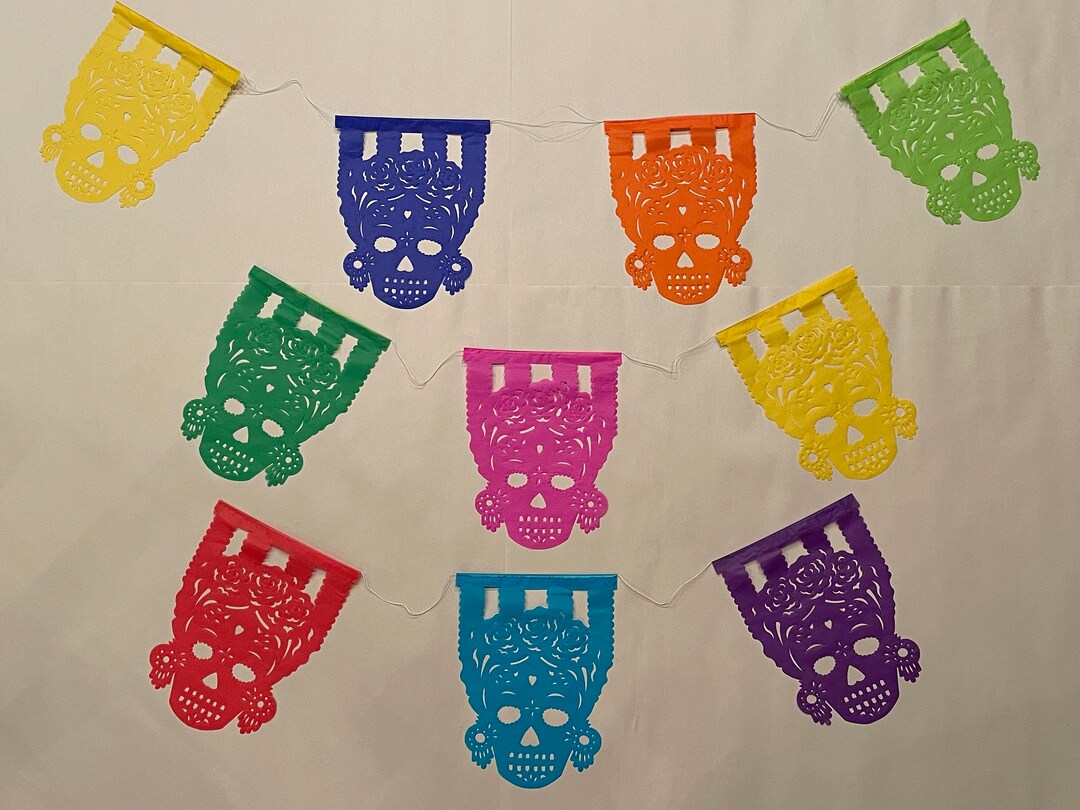DAY of the DEAD, Papel Picado, Papel Picado Frida, Dia De Muertos ...