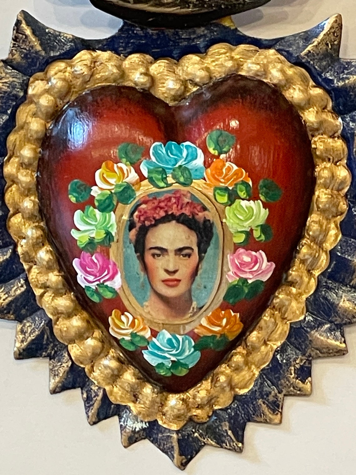Frida Sacred Heart With Flames Frida Kahlo Wall Decor Tin - Etsy