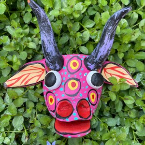 Small devil Masks From Michoacan, Mexican Folk Art, Ocumicho Folk Art ...