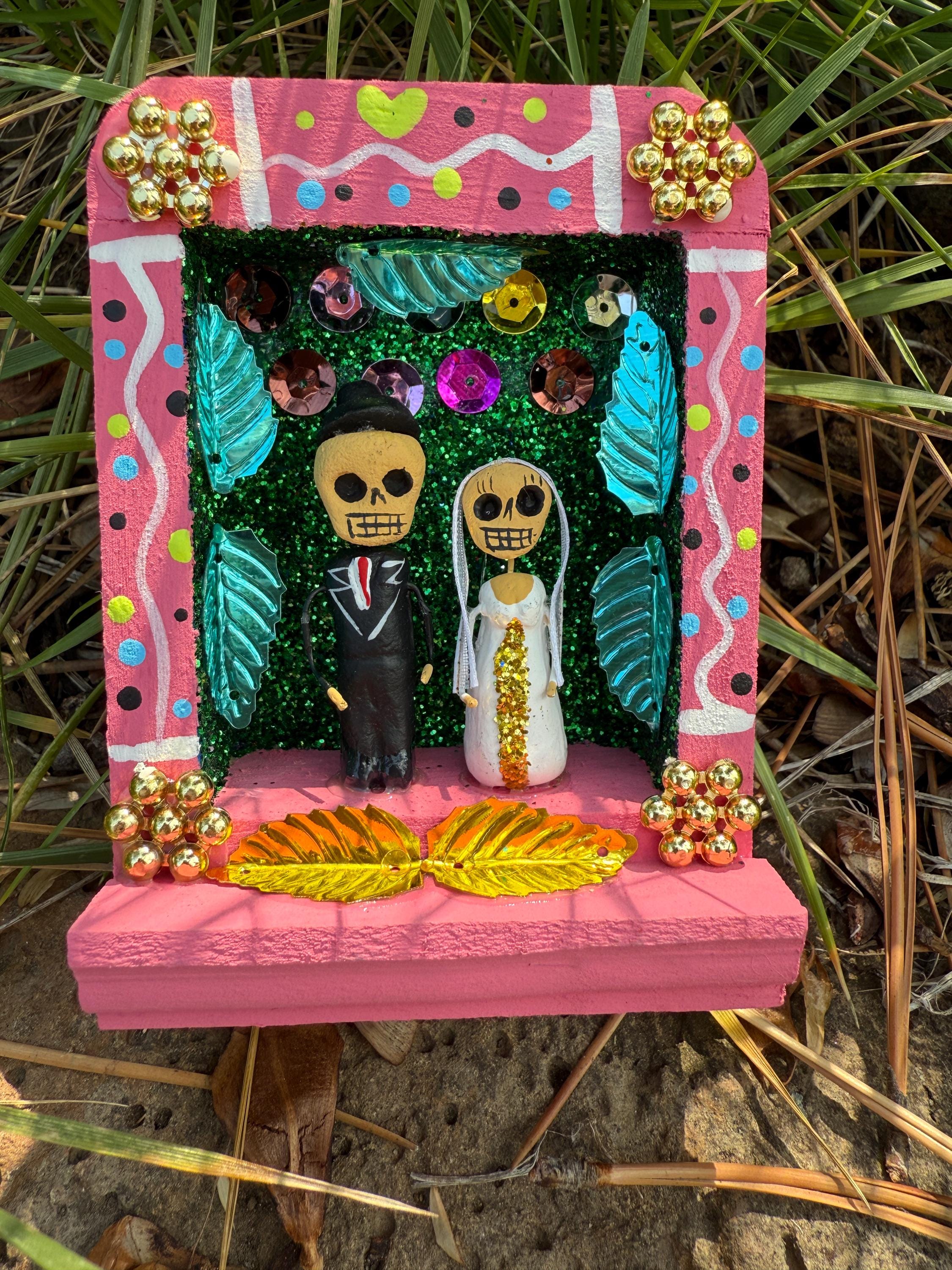 Wedding Nicho, Small, Wooden, Mexico Kitschy Art, Mexican Bride and ...