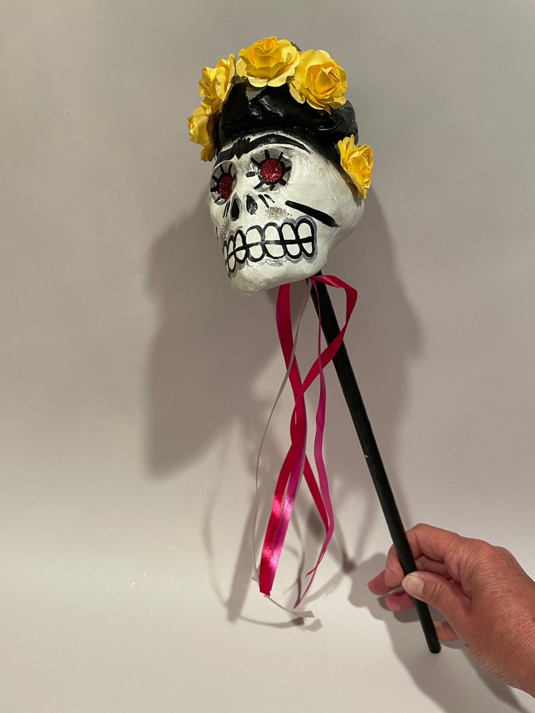 Frida Calavera Shaker, Sugar Skull Frida Maraca, Day of the Dead Sonaja ...