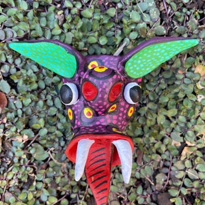 Small devil Masks From Michoacan, Mexican Folk Art, Ocumicho Folk Art ...