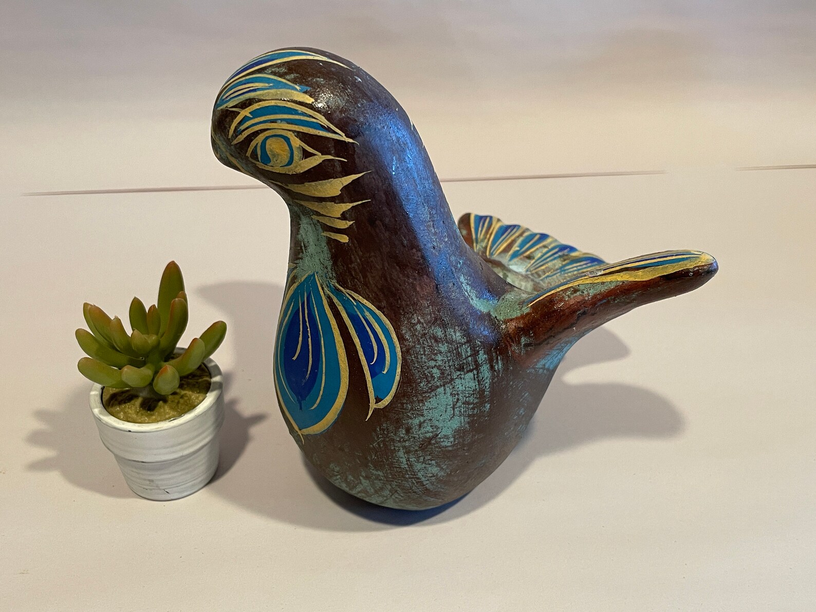 Terracotta Dove Planter, Mexican Planter, Talavera Dove Pot, Succulent ...