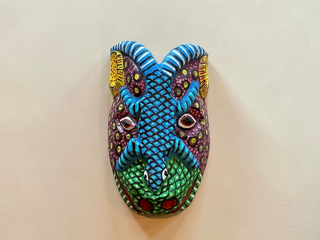 Ocumicho Wooden Mask Smallish Mexican Folk Art Ocumicho - Etsy