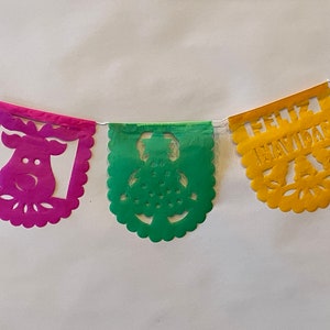 CHRISTMAS Papel Picado, MINI Papel Picado, Christmas Banner, Papel ...