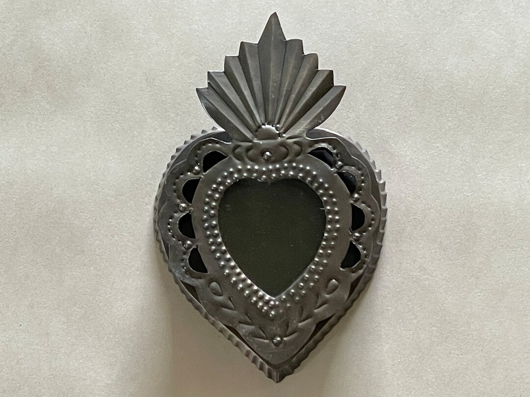 Sacred Heart Shaped Nicho With Glass Door, Mexican Nicho, Mexico ...