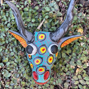 Small devil Masks From Michoacan, Mexican Folk Art, Ocumicho Folk Art ...