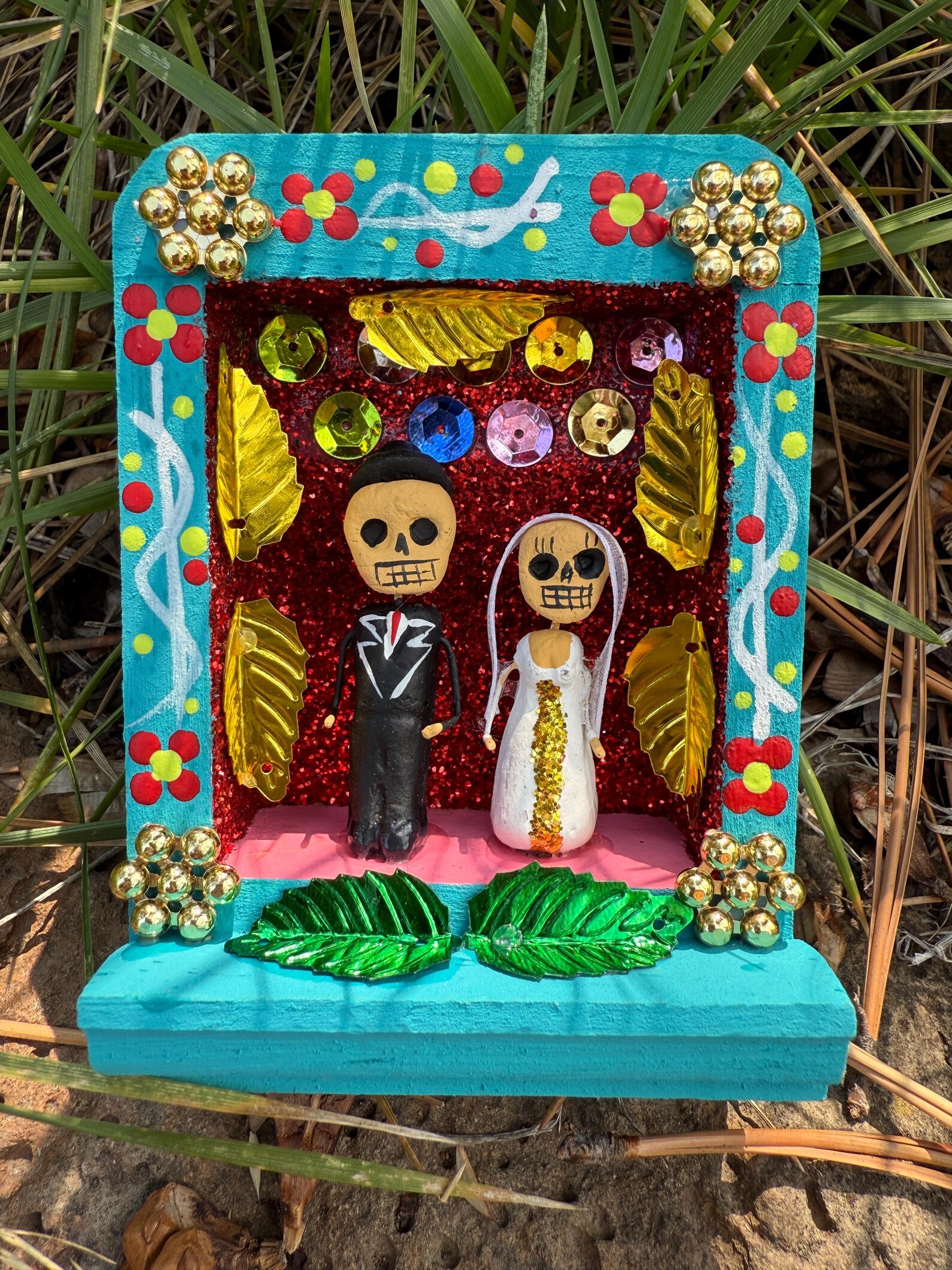 Wedding Nicho, Small, Wooden, Mexico Kitschy Art, Mexican Bride and ...