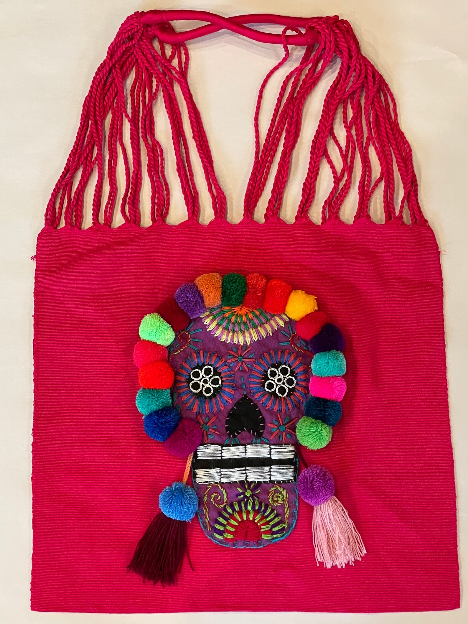 Mexican Loom WOVEN CATRINA TOTE, Day of the Dead Tote, Dia De Los ...