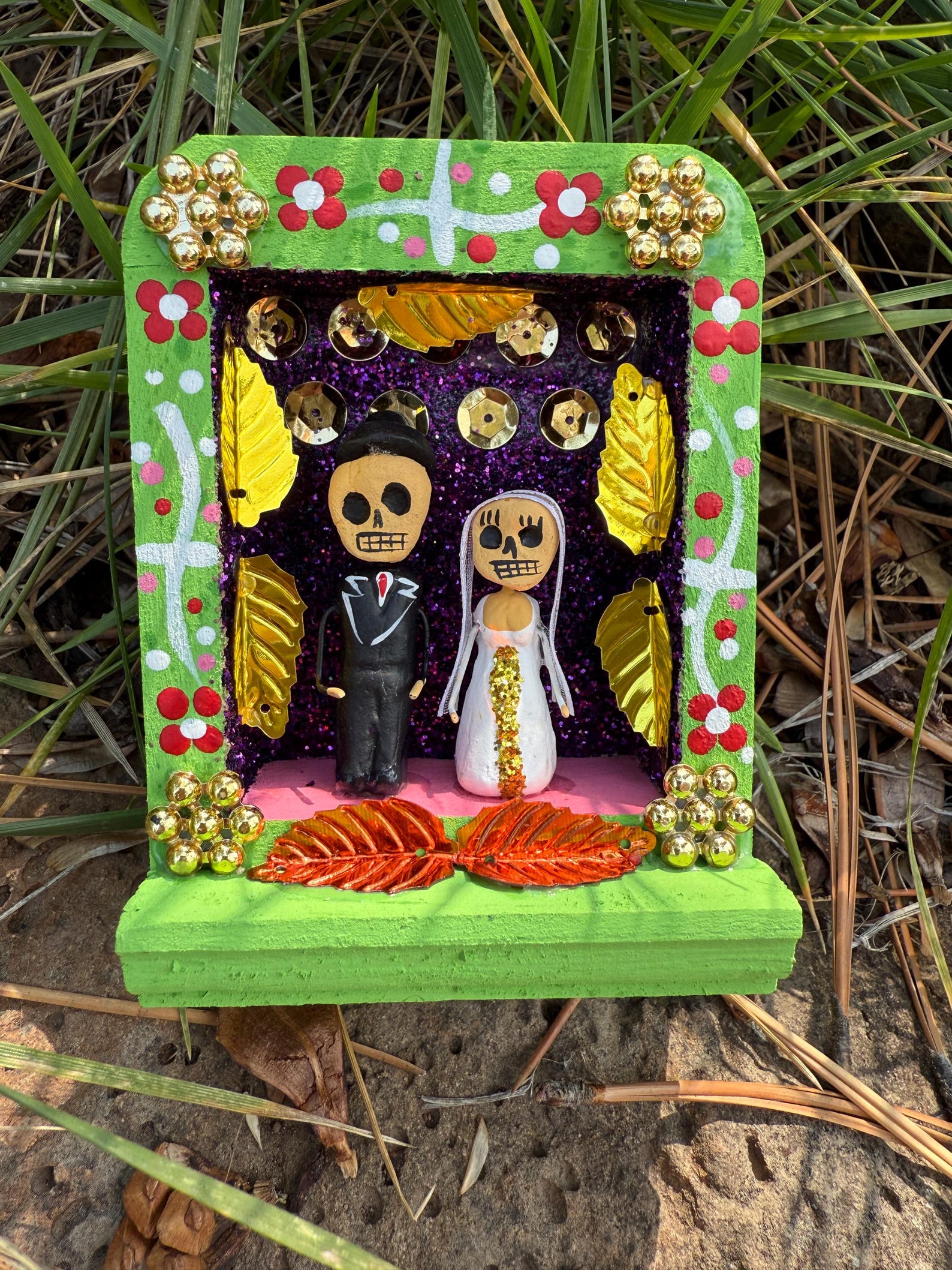 Wedding Nicho, Small, Wooden, Mexico Kitschy Art, Mexican Bride and ...