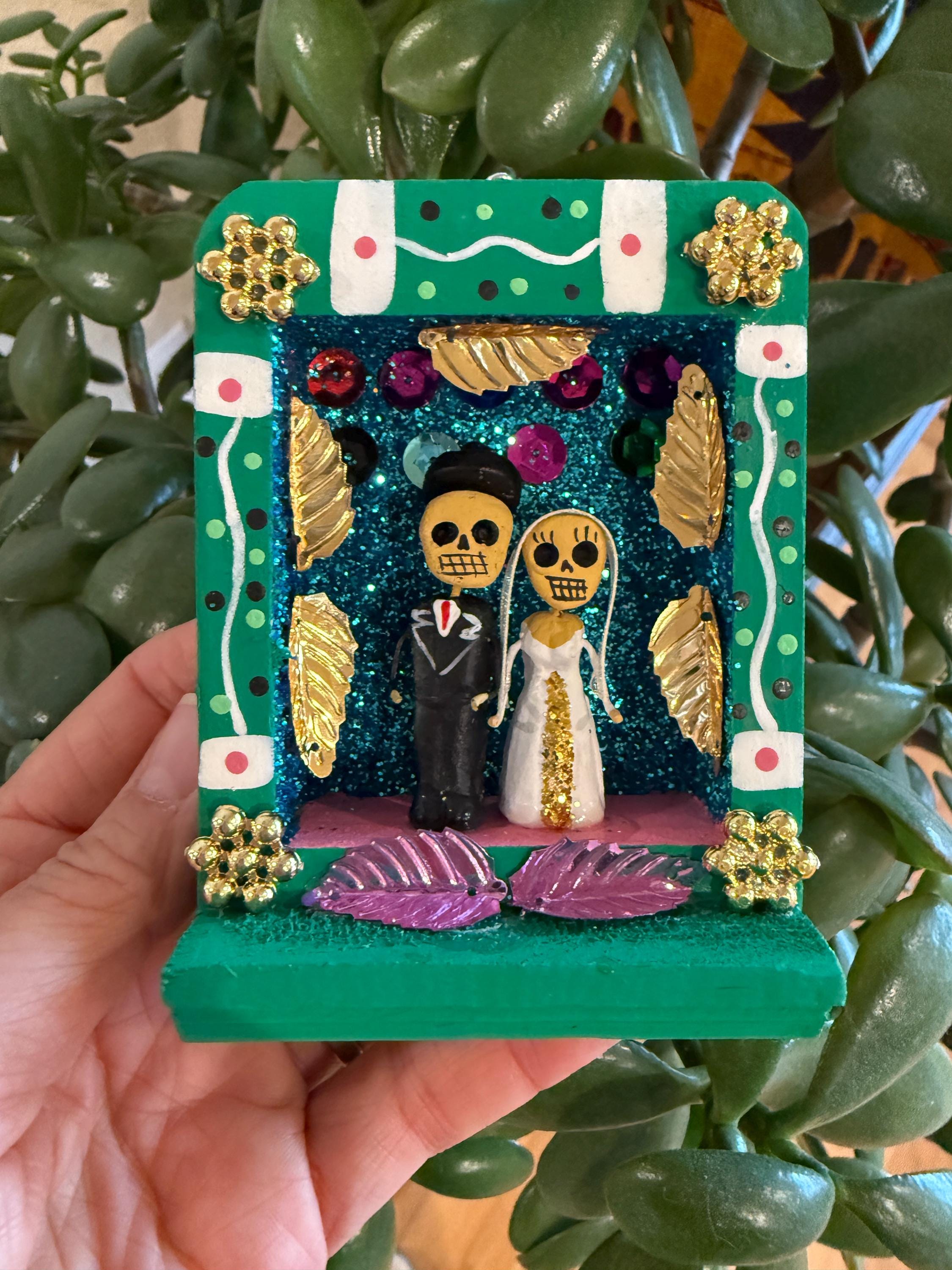 Wedding Nicho, Small, Wooden, Mexico Kitschy Art, Mexican Bride and ...